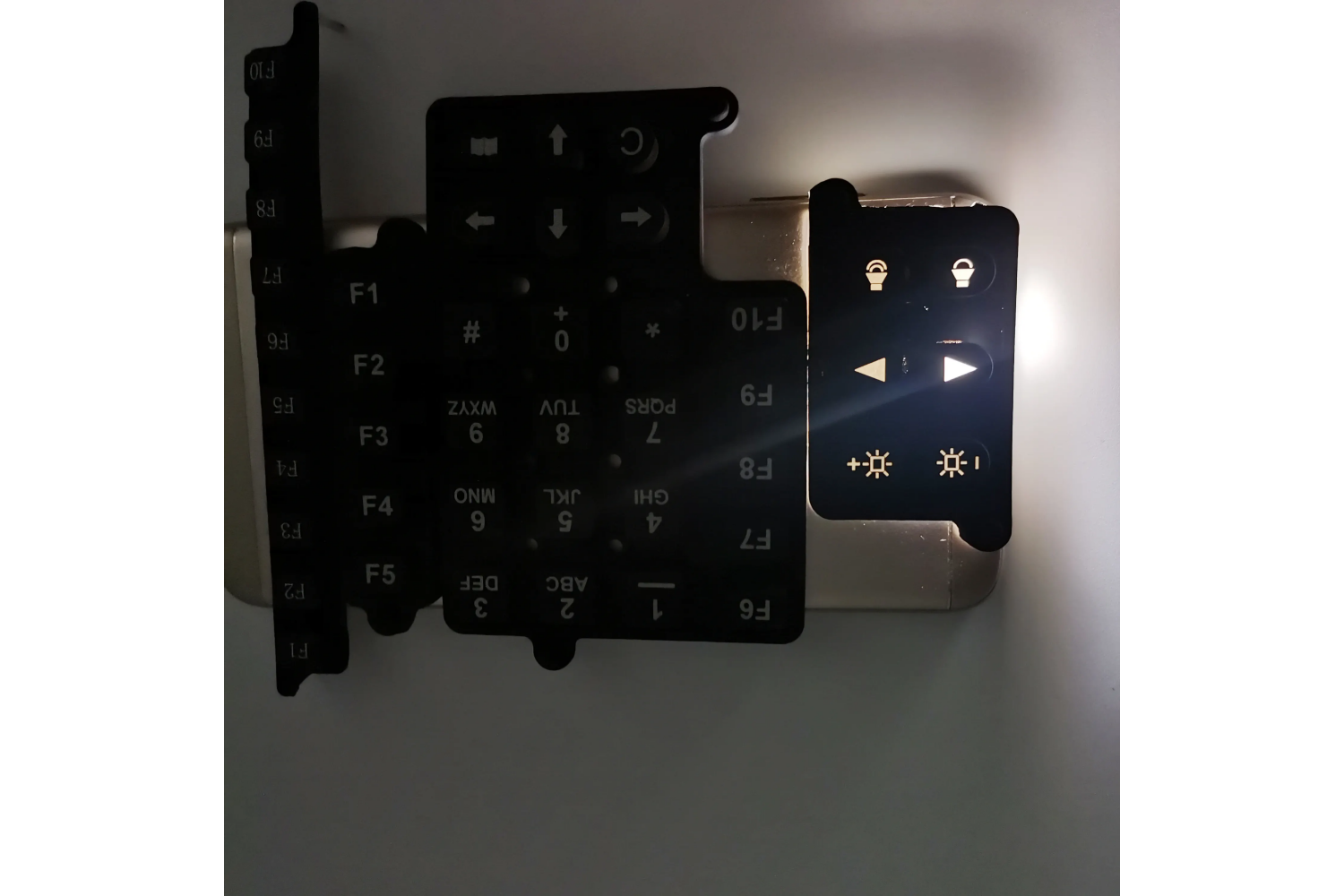 OEM Illuminated Translucent Silicone Rubber Keypad Molding Numeric ...